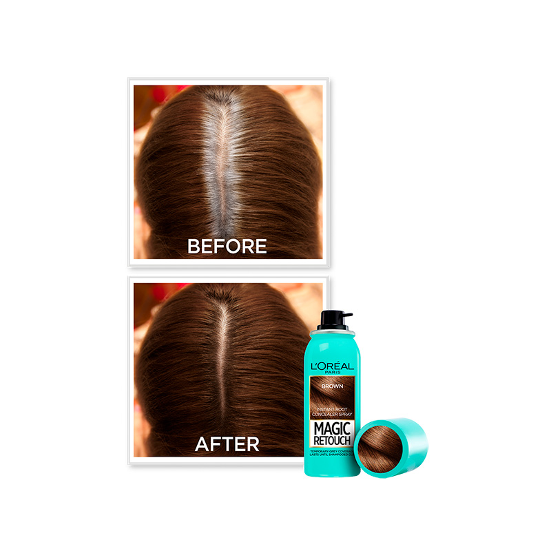 Magic Retouch Spray Κάλυψης Λευκών Ριζών 3 Καστανό