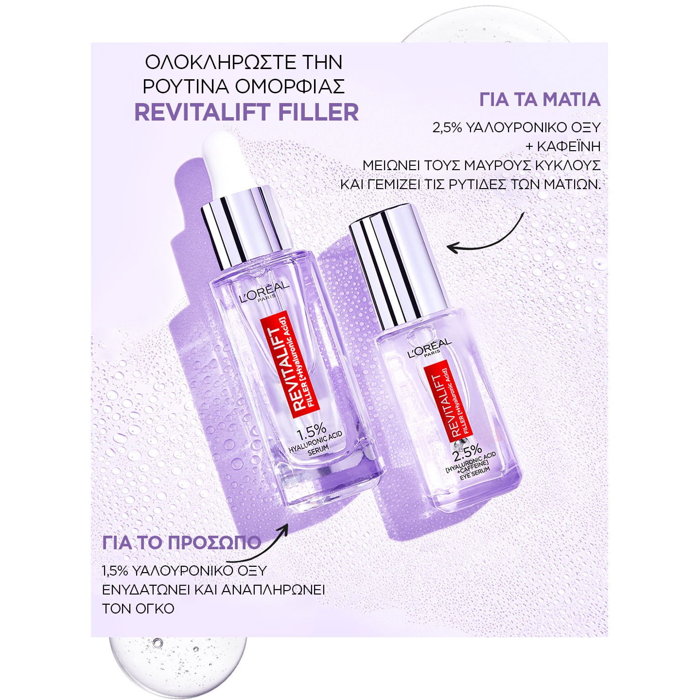 Revitalift Filler Ορός Ματιών με Υαλουρονικό Οξύ | L'Oréal Paris